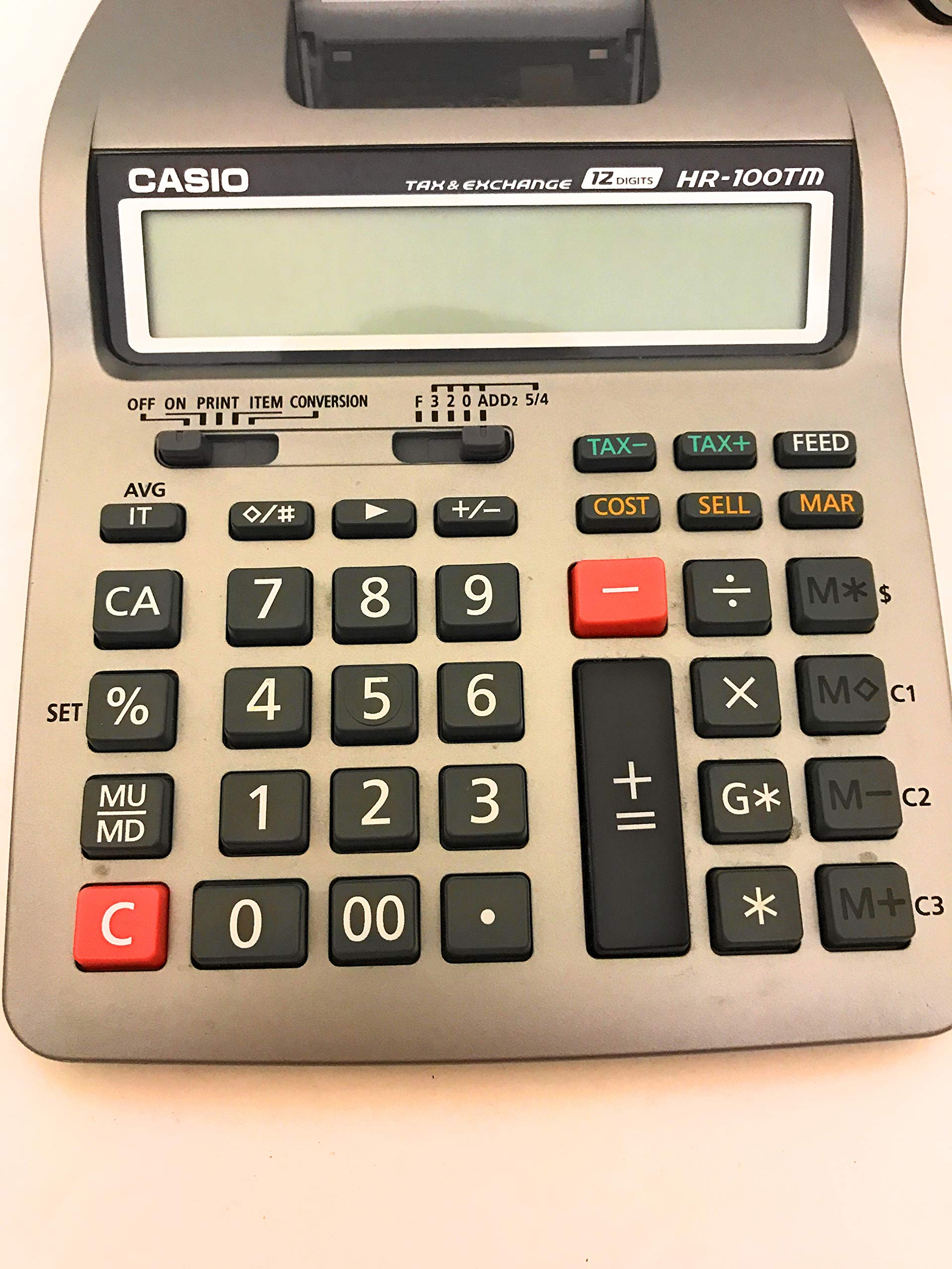 Casio Inc. HR-100TM mini desktop printing Calculator,Multicolor