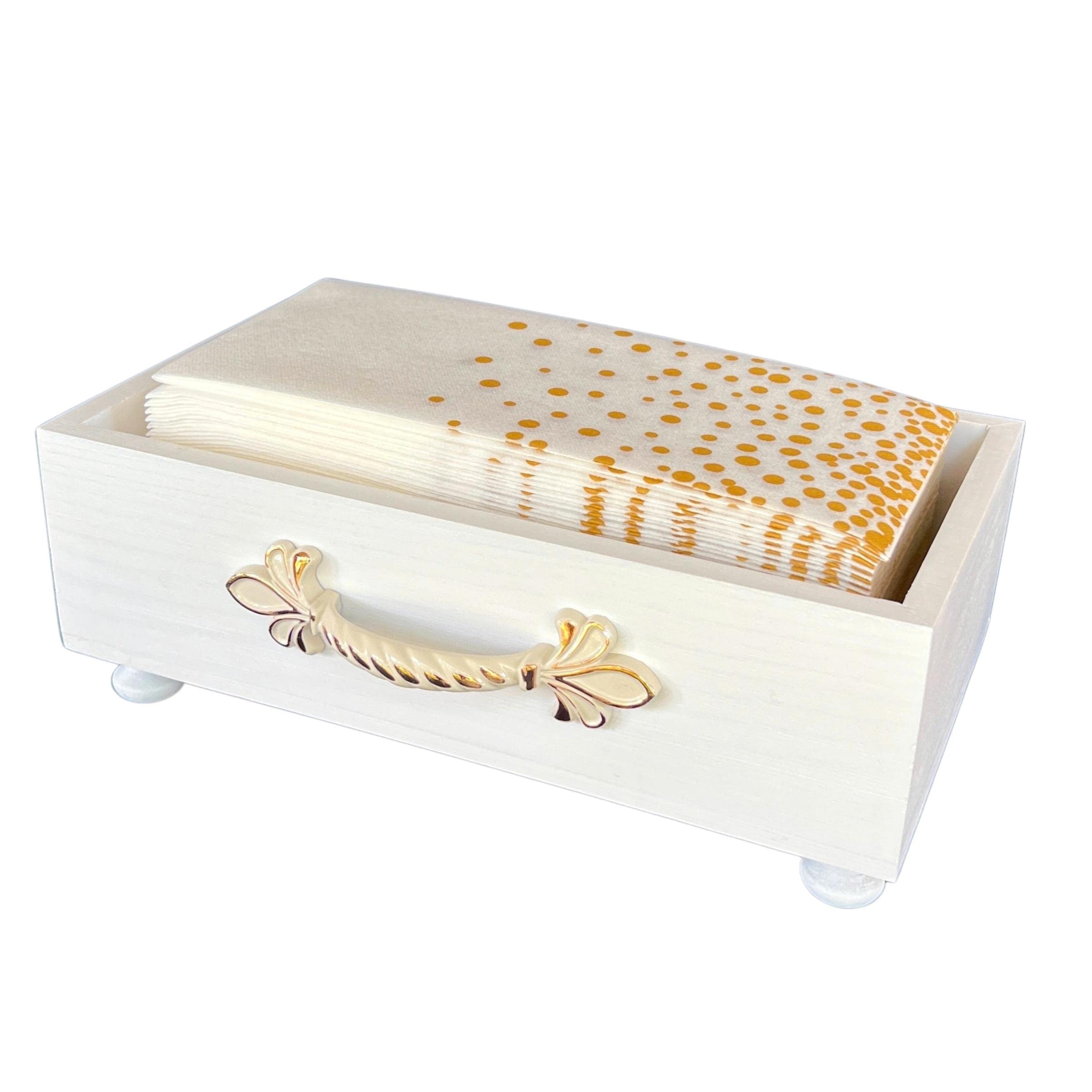 Guest Towel Holder Tray for Bathroom - Bathroom Napkin Holder Tray, Guest Towel Napkin Holder for Bathroom, Wood Bathroom Tray, Bathroom Disposable Hand Towel Holder, Guest Towel Tray,Toilet Tank Tray
