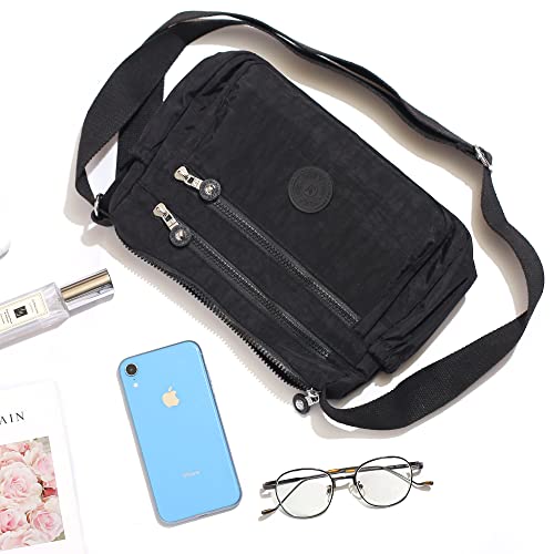 Crossbody Bags for Women Waterproof Tote Bag Casual Nylon Purse Handbag RFID Lightweight Messenger Bag