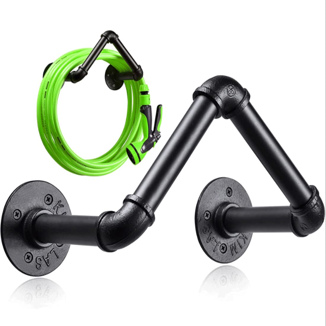 Wrought Iron Heavy-Duty Water Pipe Rack Wall-Mounted Cable Organizer Storage Shed Hose Reel Rack Easy to Use Easy to Install Hose Bracket