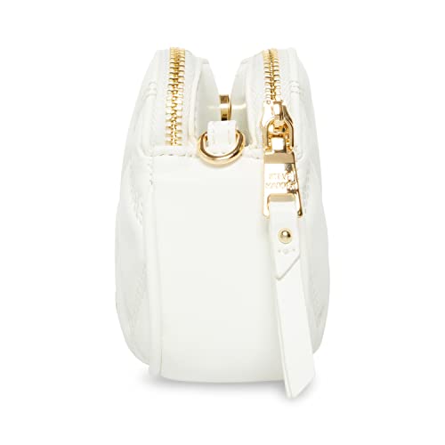 Steve Madden Daisy Quilted Crossbody, White