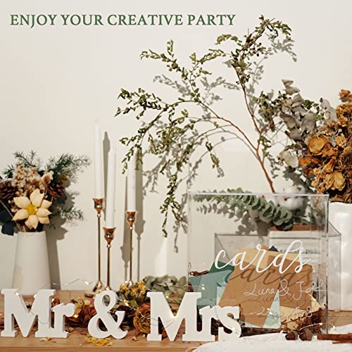 JupDec Clear Wedding Card Box Acrylic for Reception with Slot, 10" X 10" X 6" Large Advice Gift Envelope Holder, Elegant Honeymoon Fund Memory Boxes for Anniversary Baby Bridal Shower Birthday Party