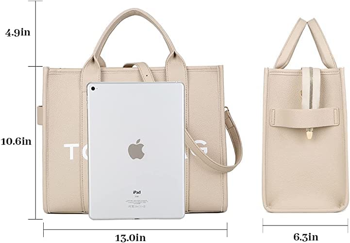 JBB Tote Bags for Women Oversized PU Leather Crossbody Bags Top-Handle Shoulder Tote Bags