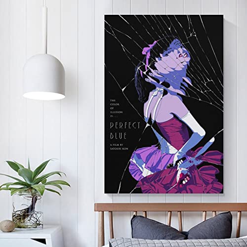 JOKIMAL Perfect Blue Movie Posters Canvas Print Artwork Wall Art Decor Poster for Modern Homes Office Bedroom 12x18inch(30x45cm)…