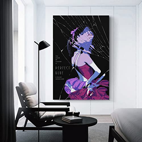 JOKIMAL Perfect Blue Movie Posters Canvas Print Artwork Wall Art Decor Poster for Modern Homes Office Bedroom 12x18inch(30x45cm)…