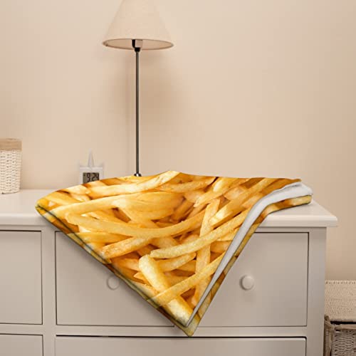 Blanket French Fries Fleece Lightweight Throws Gift for Birthday Christmas Soft Flannel Blankets for All Season Bed Sofa 40"x50"