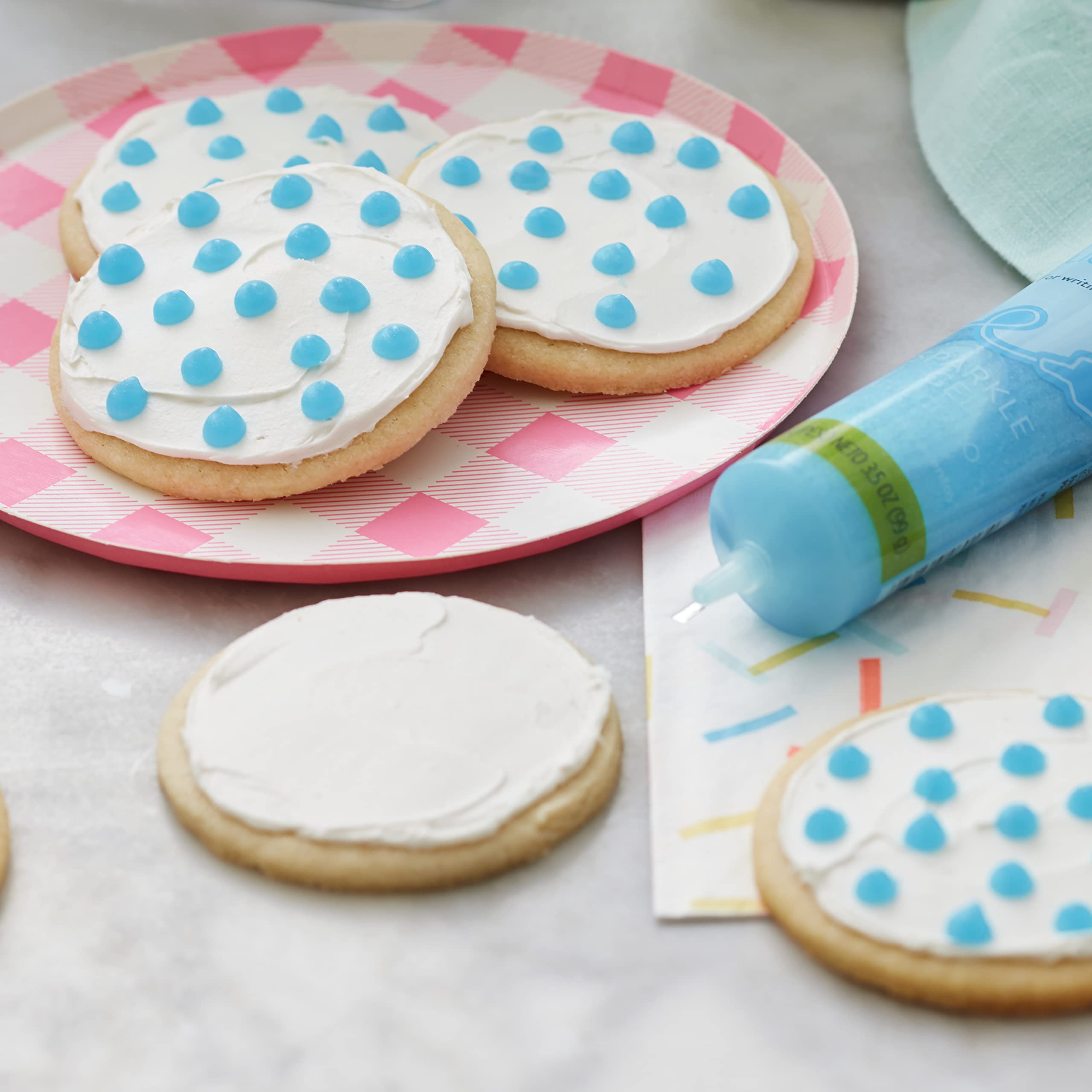 Wilton Light Blue Sparkle Gel Icing Dispenser