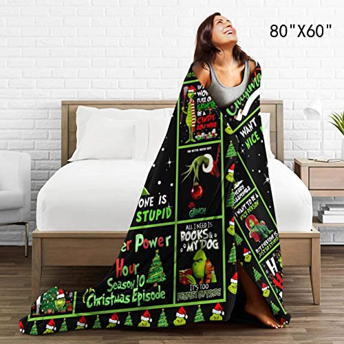 Ultra Soft Flannel Throw Blankets Christmas Party Decoration Blanket for Couch Sofa Living Room Kids Adults Gifts 60"x50"