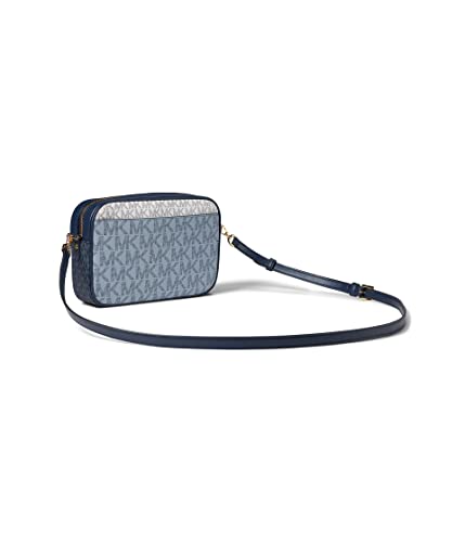 Michael Kors Jet Set Charm Large East/West Camera Crossbody Navy/White/Pale Blue One Size