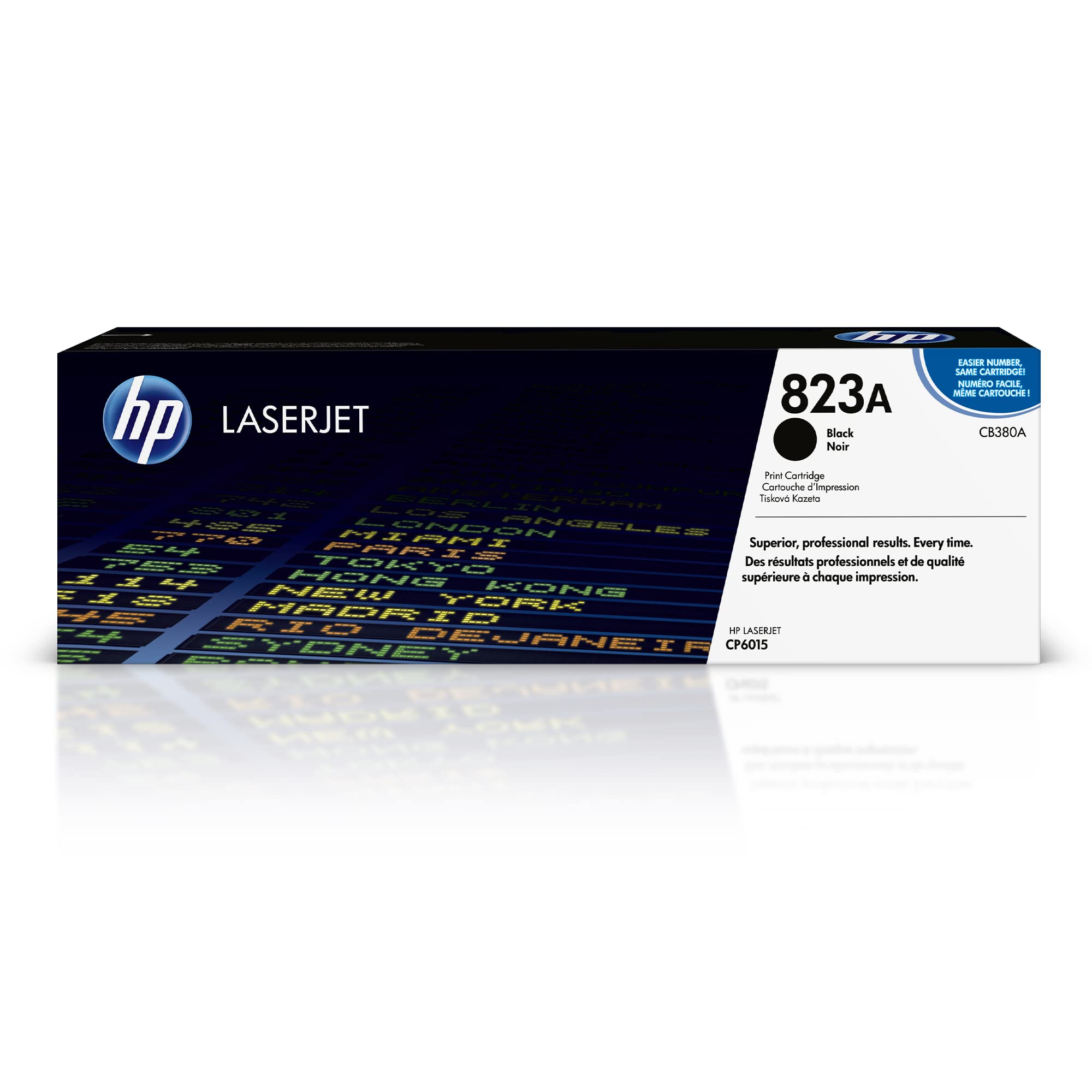 Original HP 823A Black Toner Cartridge | Works with HP Color LaserJet CP6015 Series | CB380A