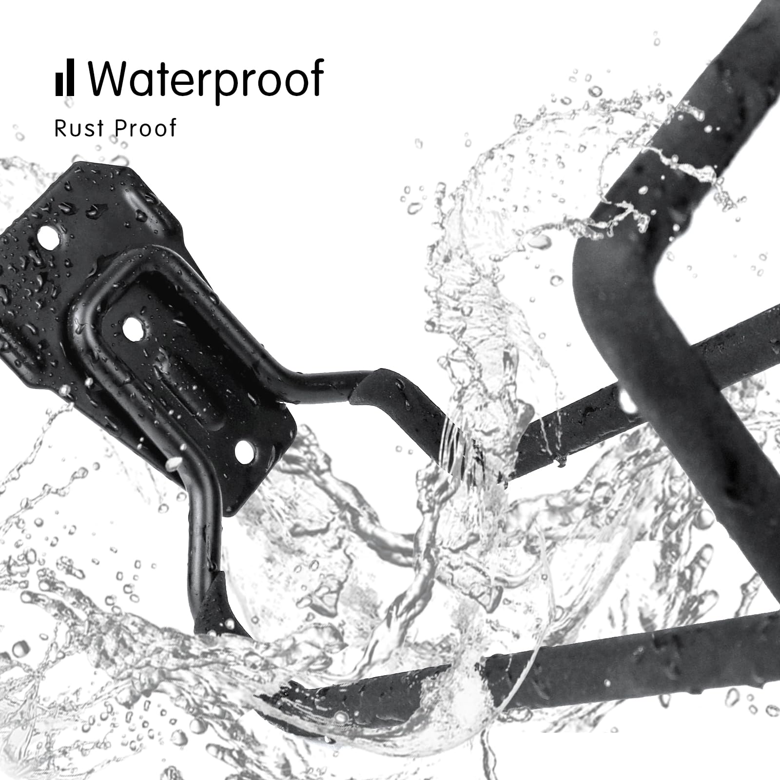 NEO-TEC Garden Hose Reel Heavy Duty Hose Holder Durable Water Hose Hook Wall Mounted w/Screw up to 100ft 1pc Black