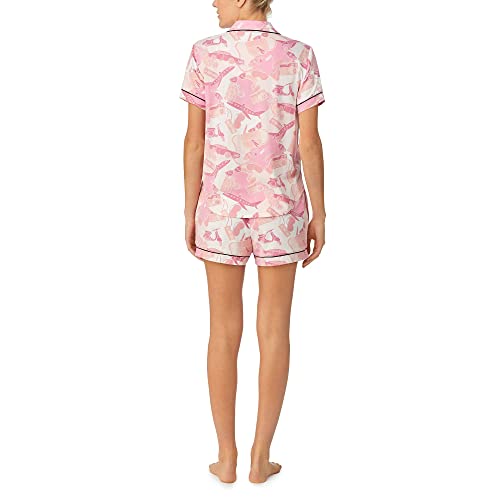 Kate Spade New York Short Sleeve Notch Boxer PJ Set Bon Voyage MD