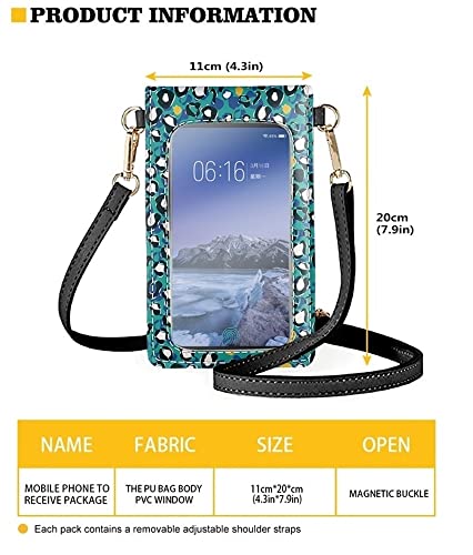 GLUDEAR Lightweight PU Leather Phone Purse Clear Van Gogh Print Small Crossbody Bag Cell Phone Pouch Shoulder Bag,Van Gogh Irises
