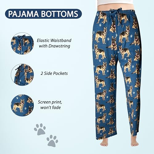 German Shepherd Pajama Pants β Cotton Blend - All Season - Comfort Fit Lounge Pants for Women and Men β German Shepherd Gifts