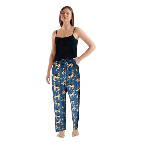 German Shepherd Pajama Pants β Cotton Blend - All Season - Comfort Fit Lounge Pants for Women and Men β German Shepherd Gifts