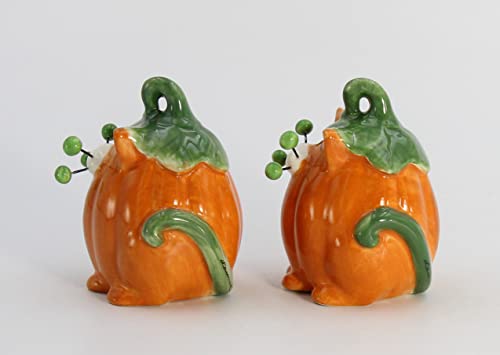 Fine Ceramic Whisker Cat Salt & Pepper Shakers Set by Amy Lacombe, 2-7/8" H
