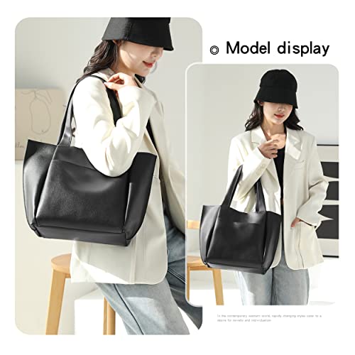 Tote Bag for Women Faux Leather Purse Large Capacity Handbag Shoulder Bag