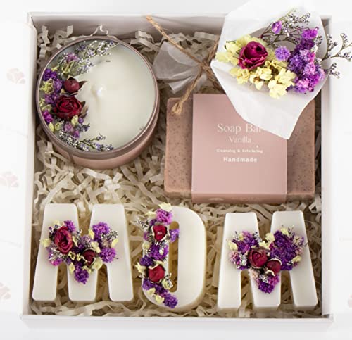 LaurGifts Birthday Gift for Mom Gift Basket for New Mom Gift for Women - Dutch Flower Fields Inspired Home Spa Gift Basket for Women - Bulk Mother's Day Gift Set Self Care Gift Basket for Her