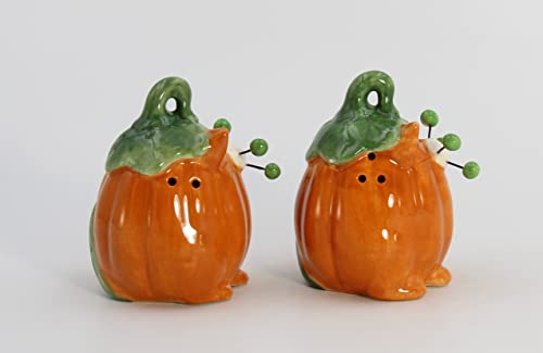 Fine Ceramic Whisker Cat Salt & Pepper Shakers Set by Amy Lacombe, 2-7/8" H