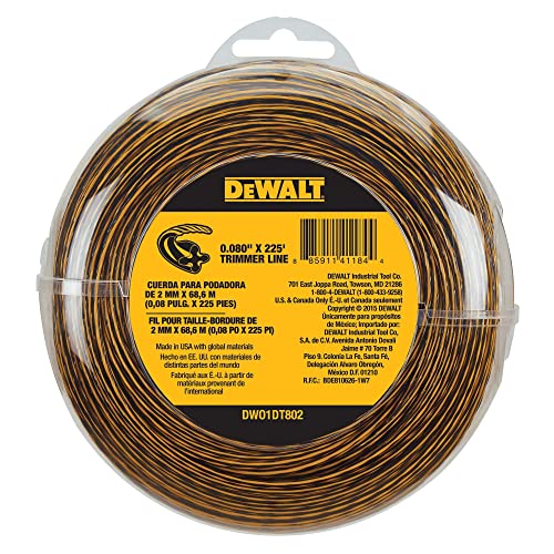 DEWALT FLEXVOLT 60V MAX* String Trimmer, Two Speed, 15-Inch, 3-Ah Battery & Extra Trimmer Line, 225-foot by 0.080-Inch (DCST970X1 & DWO1DT802) Yellow