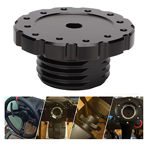Gugxiom Game Steering Wheel Adapter Aluminum, Steering Wheel Adapter Quick Release Replacement, Steering Boss Steering Wheel Plate Adapter, Fits Thrustmaster T500 / T300 / TS/TX (Black)