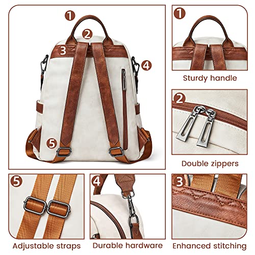 Love Deliver Leather Purse Backpack for Women Fashion Designer Ladies Shoulder Bags Travel Backpack With Wristlets