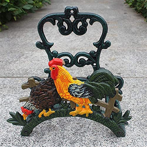 Riyyow Vintage Creative Garden Hose Hook Wall Mounted Cast Iron Garden Hose Hanger Garden Decoration Durable and Weather-Proof (Color : Cast Iron, Size : One Size)