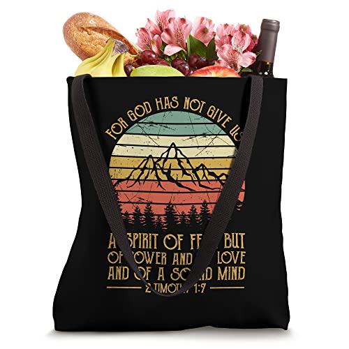 For God Has Not Given Us A Spirit Of Fear Tshirt Christian Tote Bag