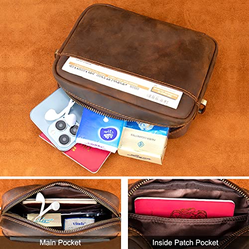 IVESIGN Crossbody Bag Leather Shoulder Bags Satchel Handbag Small Crossbody Purse for women