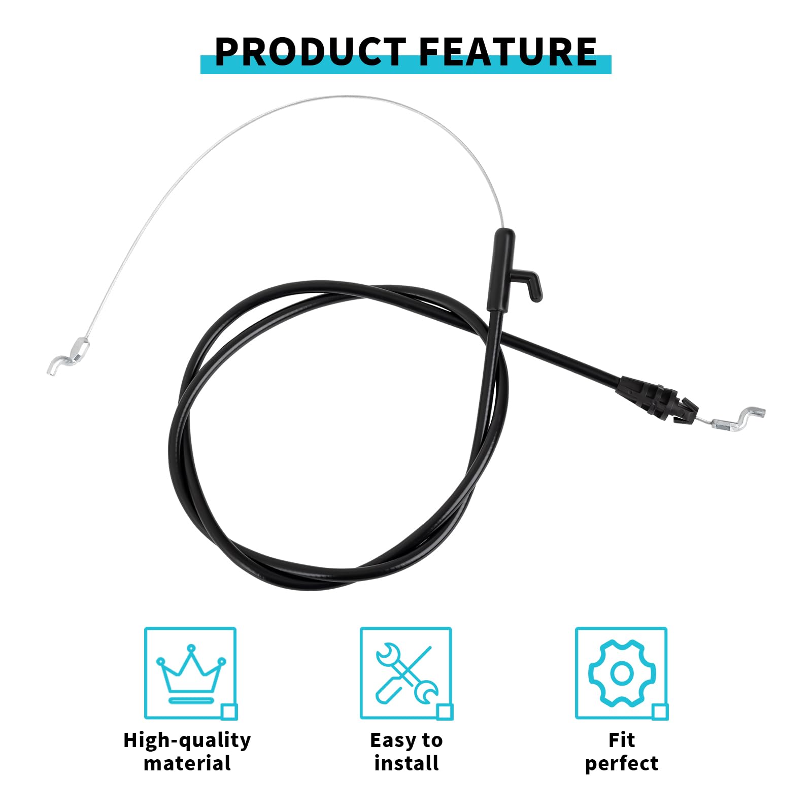 IDEASURE 946-04661 746-04661 Control Cable Compatible with MTD Craftsman Troy-Bilt Yardman Cub Cadet Bolens Murray Lawn Mower, Replaces 946-04661A, 746-04661A