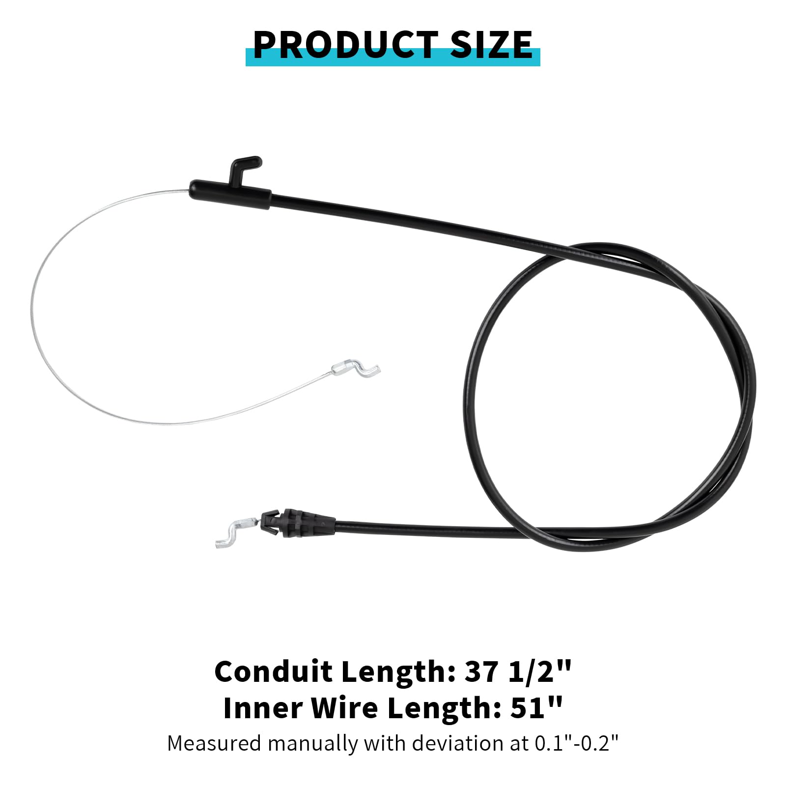IDEASURE 946-04661 746-04661 Control Cable Compatible with MTD Craftsman Troy-Bilt Yardman Cub Cadet Bolens Murray Lawn Mower, Replaces 946-04661A, 746-04661A