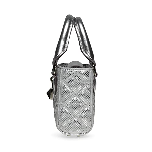 Steve Madden Twinkle Rhinestone Mini Bag, Silver
