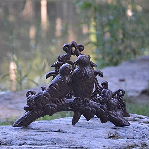 Riyyow Vintage Metal Garden Hose Hook Cast Iron Bird Shape Pipe Rack Durable Hose Rack Garden Decoration Durable and Weather-Proof (Color : Cast Iron, Size : One Size)