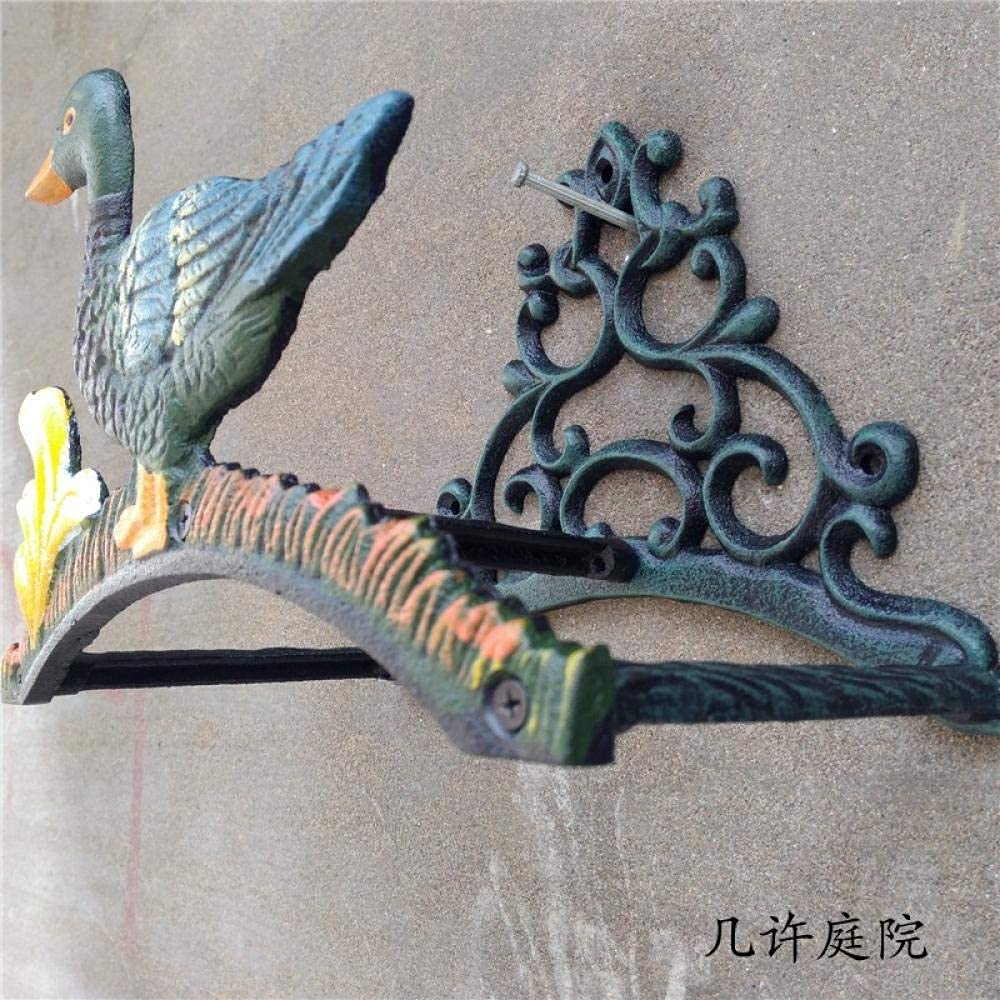 Retro cast Iron Duckling Water Pipe Rack Water Pipe Bracket Gardening Frame Painted Mural Courtyard Garden Water Pipe Storage Rack