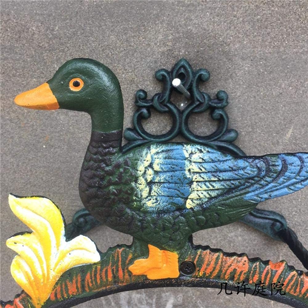 Retro cast Iron Duckling Water Pipe Rack Water Pipe Bracket Gardening Frame Painted Mural Courtyard Garden Water Pipe Storage Rack