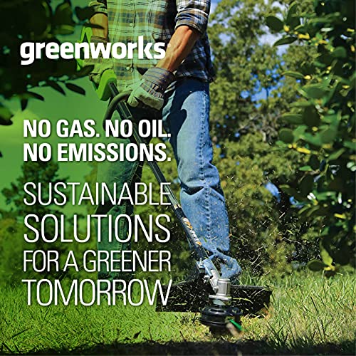 Greenworks 40V 14" Brushless Cordless (Attachment Capable) String Trimmer, 2.0Ah Battery and Charger Included