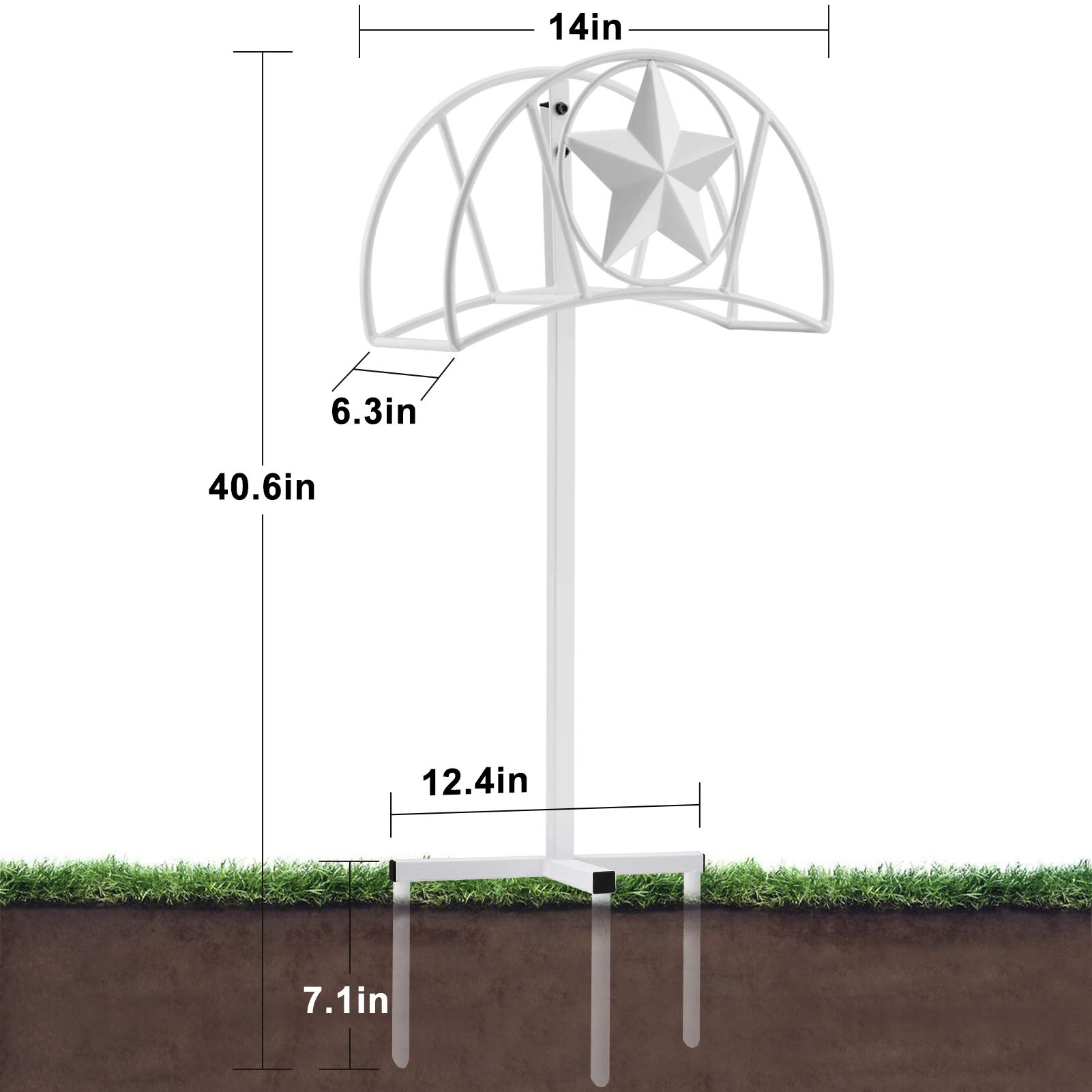 Amagabeli Garden Hose Holder Bundle 2 Pack Plant Caddies White 14inch