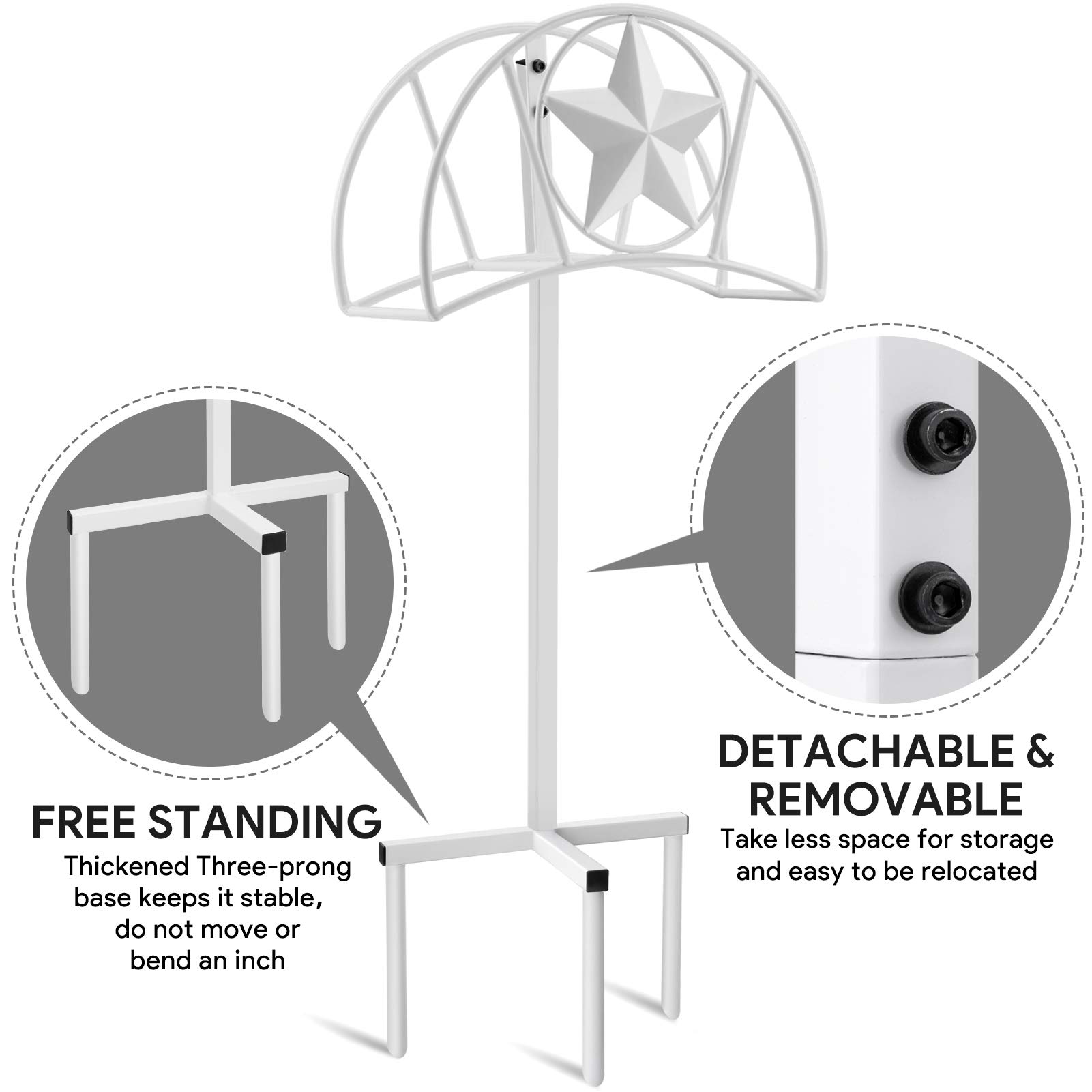 Amagabeli Garden Hose Holder Bundle 2 Pack Plant Caddies White 14inch