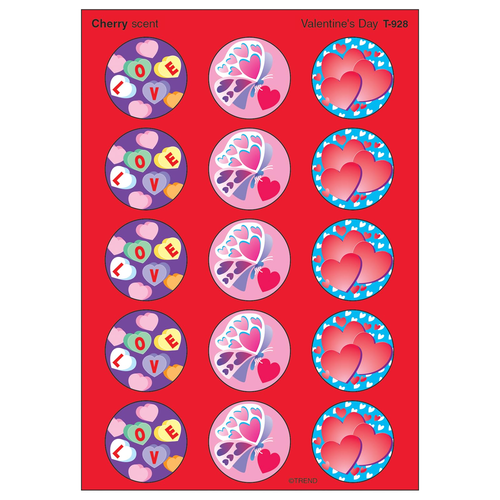 TREND enterprises, Inc. Valentine's Day/Cherry Stinky Stickers, 60 ct.