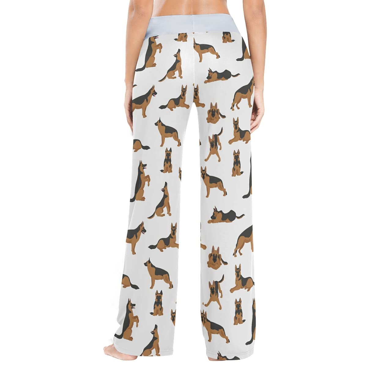 vvfelixl Women's Pajama Pants German Shepherd Dogs Sleepwear Lounge Pajama Bottoms White XL