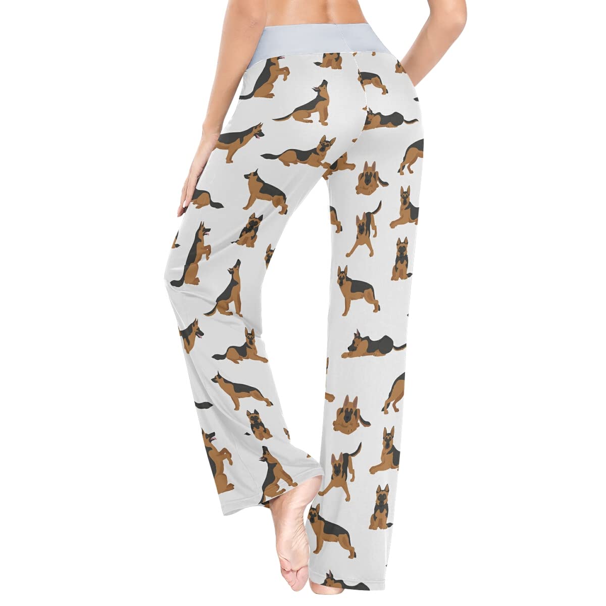 vvfelixl Women's Pajama Pants German Shepherd Dogs Sleepwear Lounge Pajama Bottoms White XL