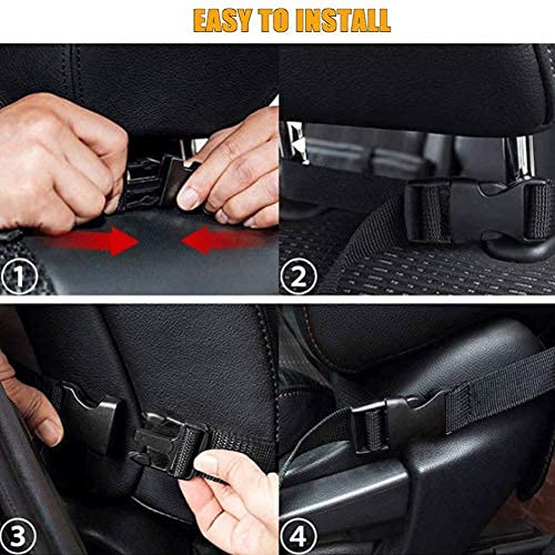FEimaX Car Backseat Organizer Waterproof Kids Seat Back Kick Mat Protector with Touch Screen iPad Tablet Holder & 9 Storage Pockets Car Organizers for Family Trip Toy Bottle Snacks Books
