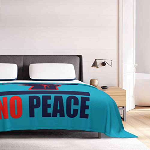 NUTTAG No Justice No Peace Throw Blanket Warm 60x50 Inches Fleece Throw Blankets for Bed Couch Living Room All Seasons Air-Conditioning Quilt