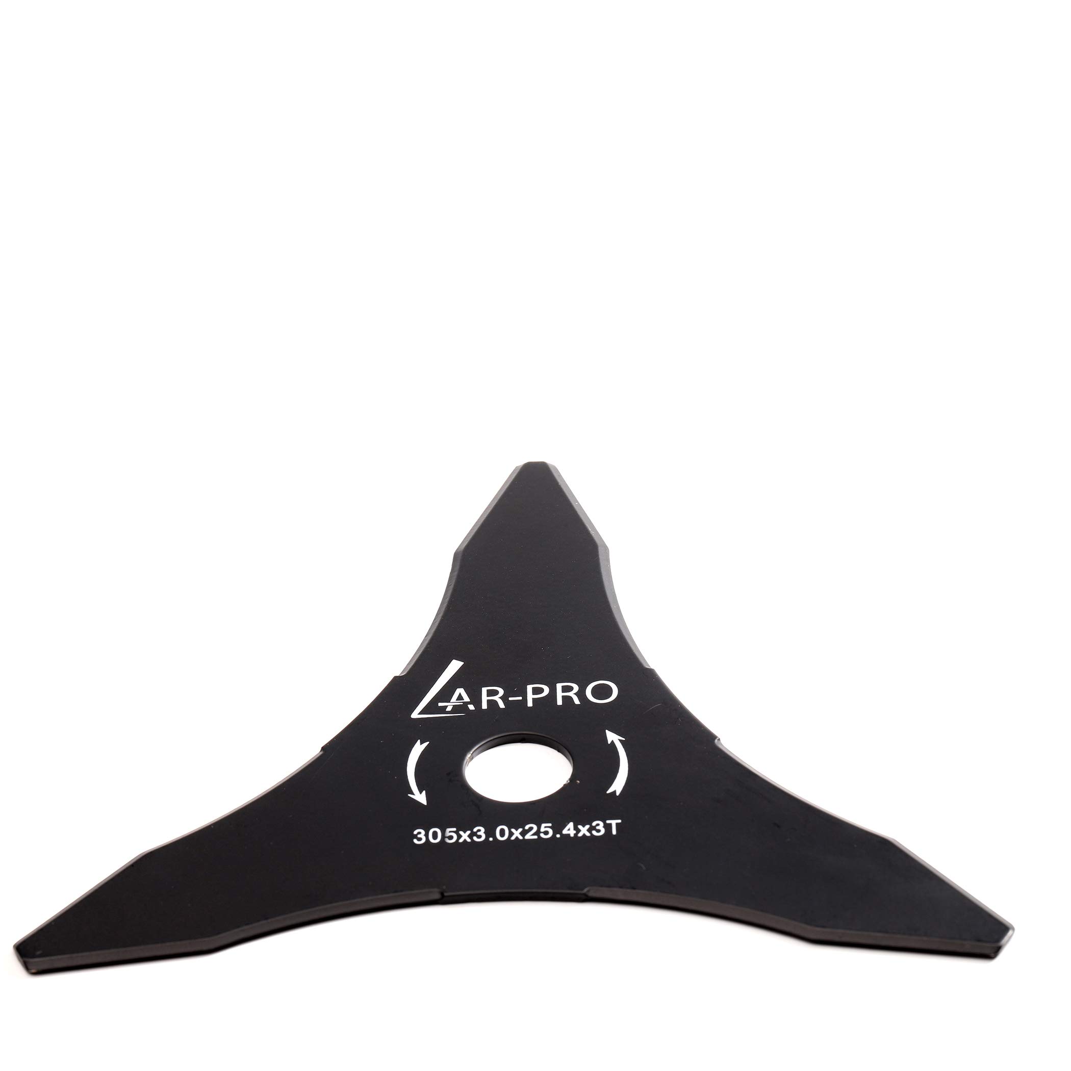 AR-PRO 12" x 3 Teeth Steel Brush Blades for Cutter, Trimmer, Weed Eater | Made from Carbon Steel, Cuts Like Butter