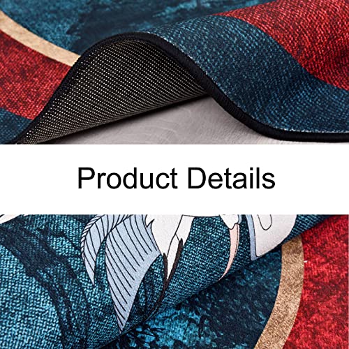 Custom Doormat Indoor Area Rug Carpet Personalized Design with Text Photo Logo Image Housewarming Gift Non-Slip Washable Floor Bath Mat Suit for Home Garden Office Entry Decorative (Circular - 31.5")