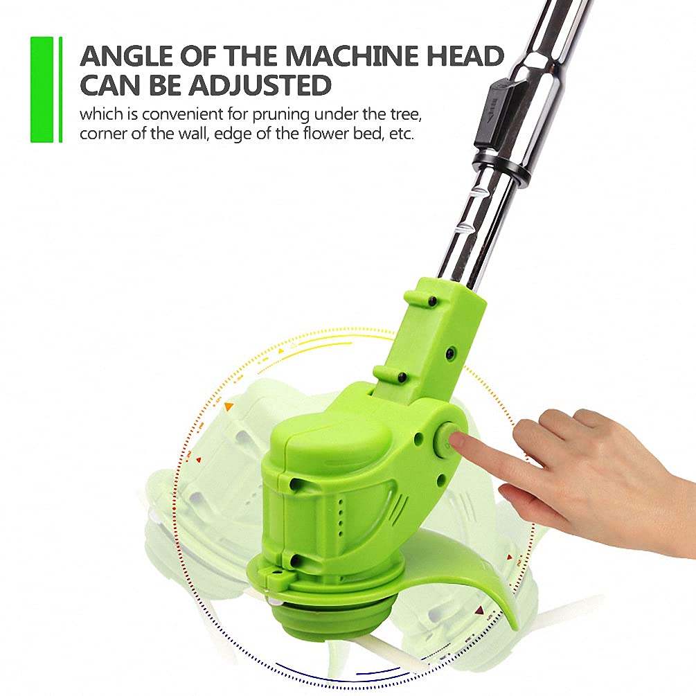 24V Lawn Edgers Electric with Blade and Batteries, Handheld Cordless String Trimmer Portable Grass Cutting Machine Trimming Mower 6000MAH Lithium-Ion