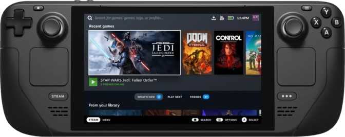 Valve Steam Deck 512Gb Handheld Video Gaming Computer Console - Fastest Storage, Premium Anti-Glare Glass, With Exclusive Carrying Case, Steam Community Profile Bundle, And Virtual Keyboard Theme