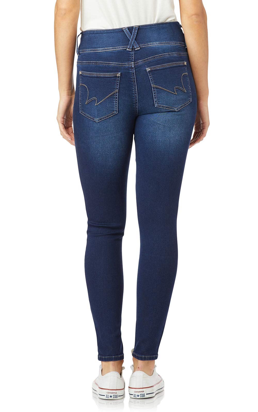 WallFlower Women's Sassy Skinny High-Rise Insta Soft Juniors Jeans (Standard and Plus), Riverton, 13