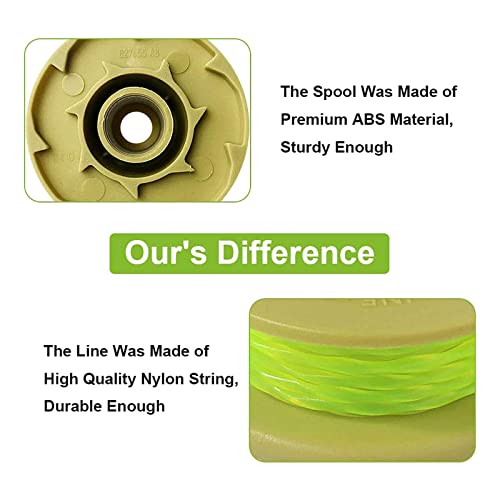 6 Pack String Trimmer Replace Auto Feed Twist Spool Line For AC80RL3 18V 24V 40V Weed-Eater Cordless Trimmer Trimmer Spool Line Auto Cut Holder Keeper Replacement String Trimmer Weed-eater Cordless