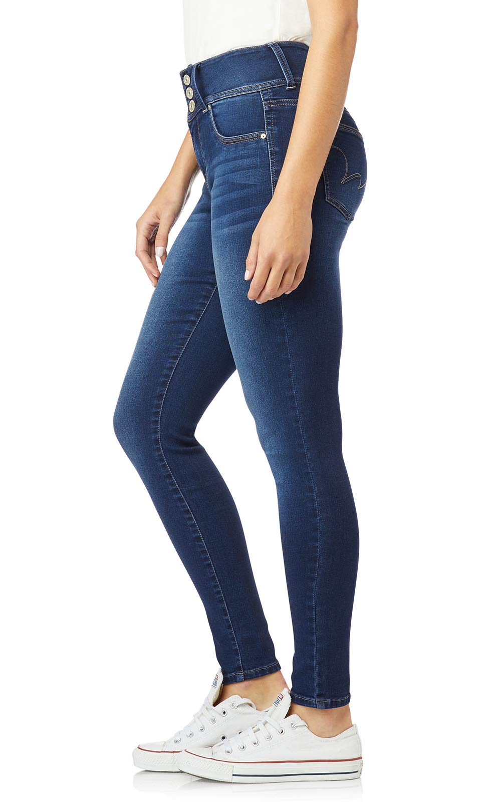WallFlower Women's Sassy Skinny High-Rise Insta Soft Juniors Jeans (Standard and Plus), Riverton, 13